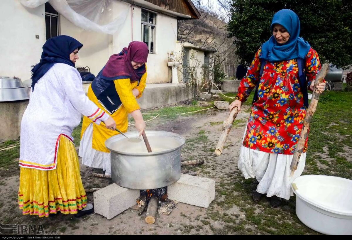 Cooking Samanu, Ancient Tradition In Northern Iran