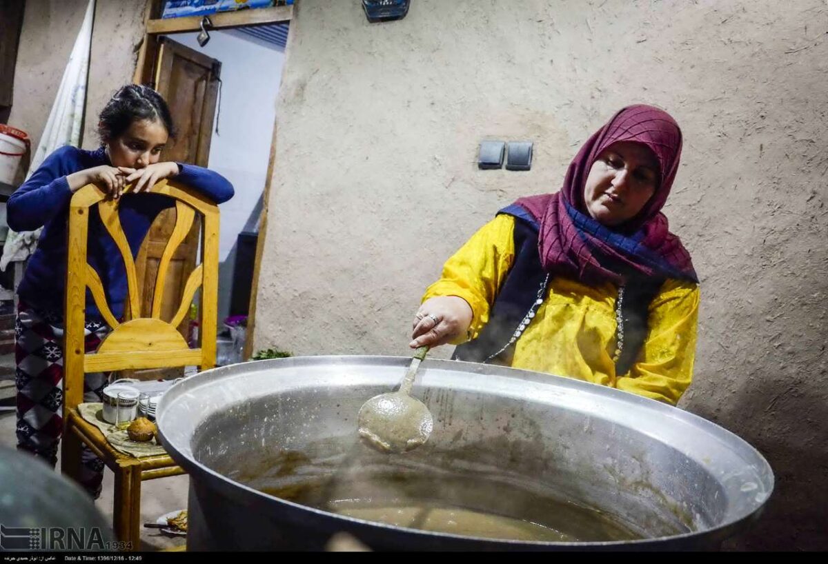 Cooking Samanu, Ancient Tradition In Northern Iran